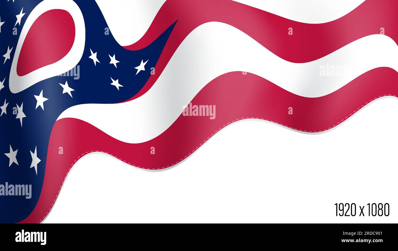 American state of Ohio realistic founding day background. USA state of ...