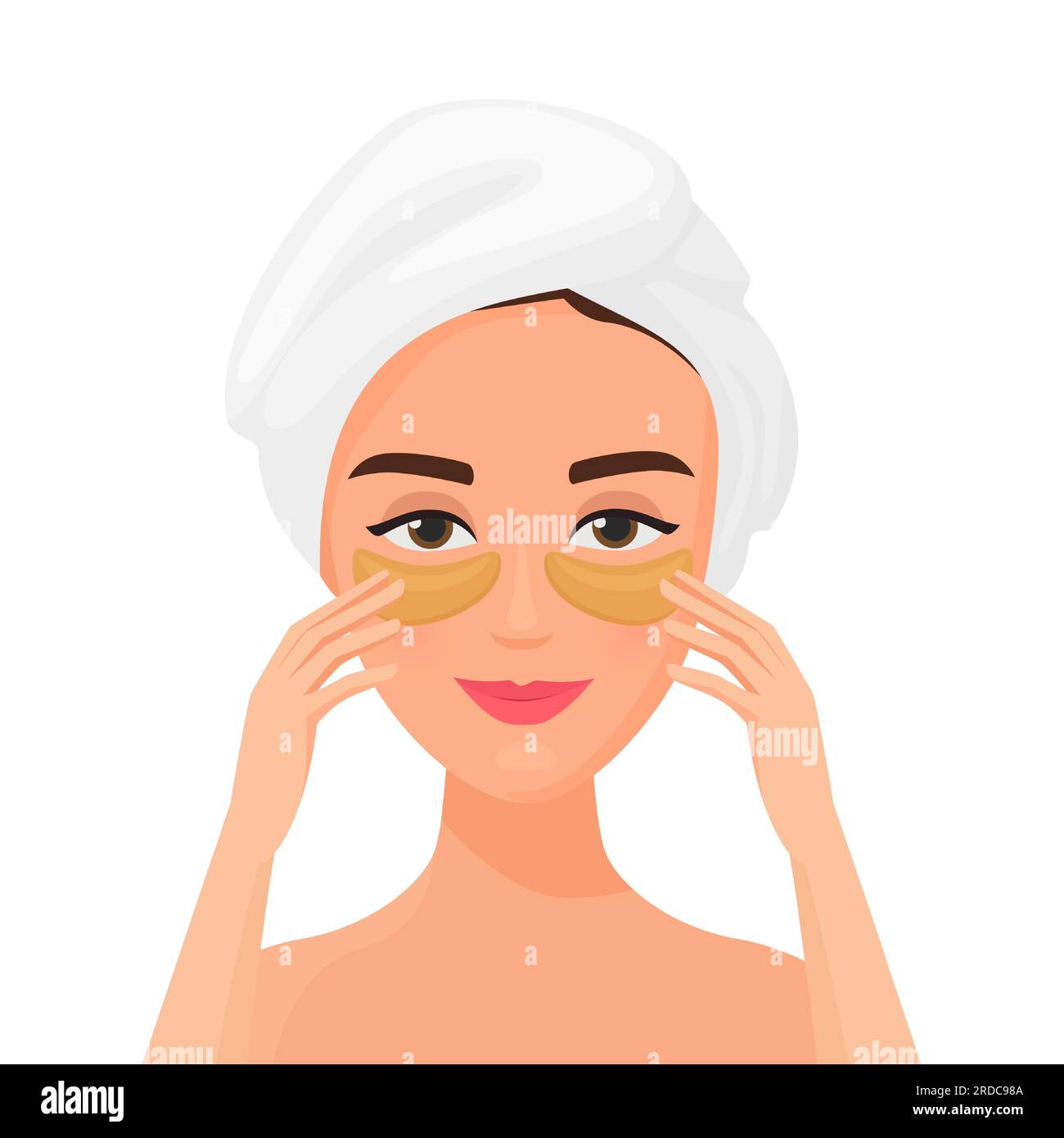 Cosmetic Care Eyes Patches Moisturizing Skin Around Eyes Vector