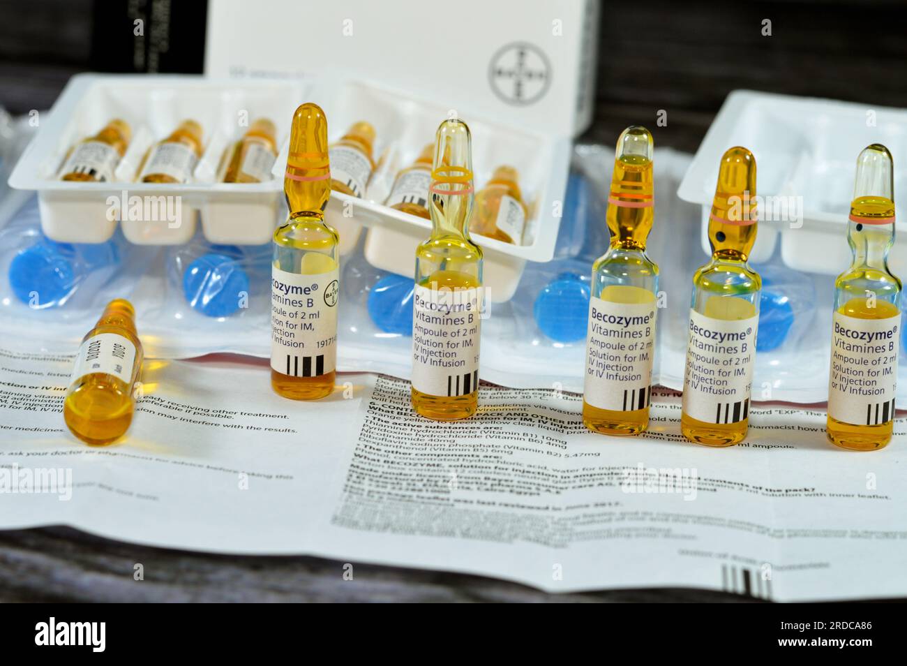 Cairo, Egypt, June 26 2023: Becozyme Injection Vitamins B1, B2, B3, B5 ...