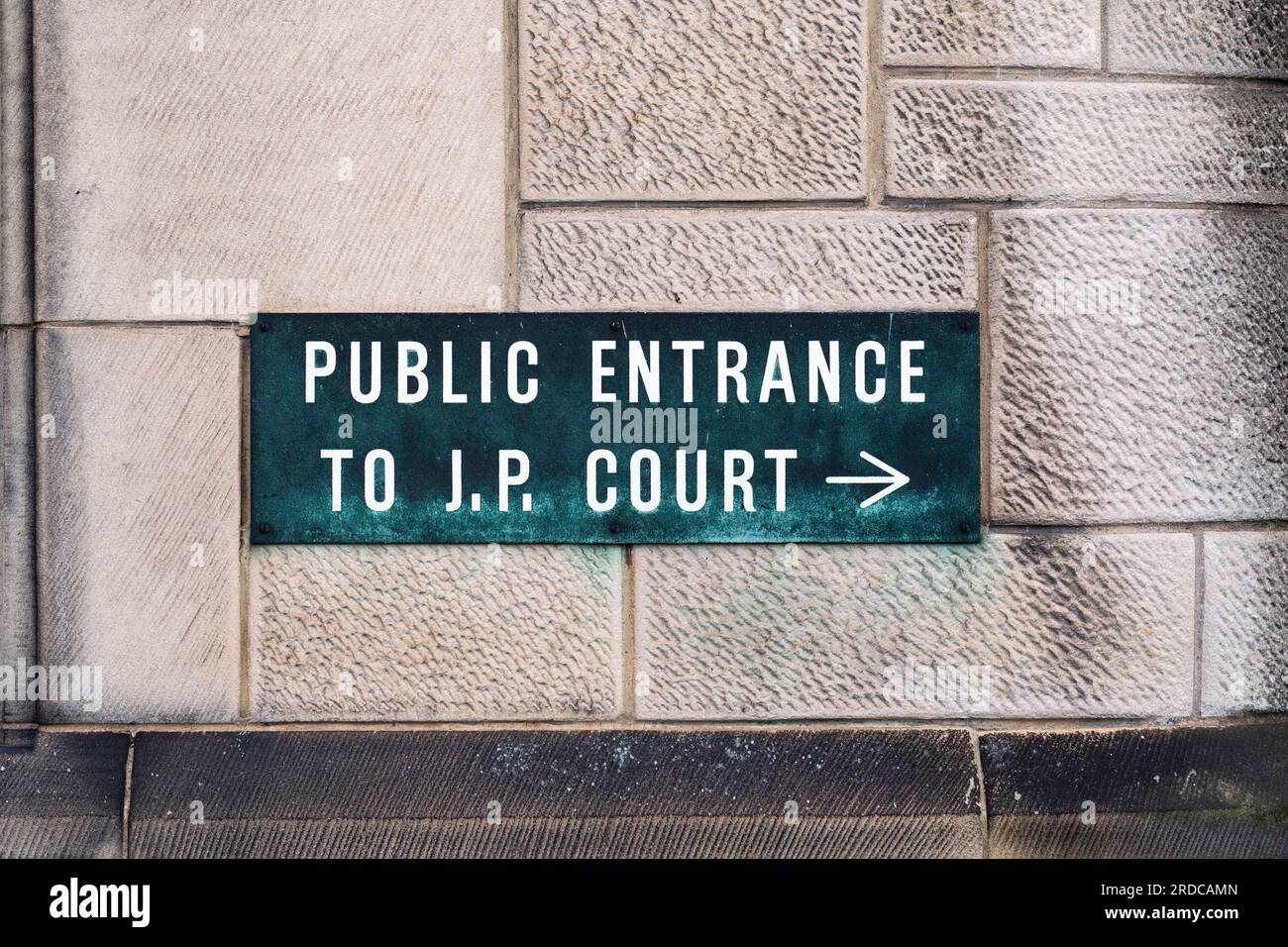 Public Entrance to Justice of the Peace Court sign Stock Photo - Alamy