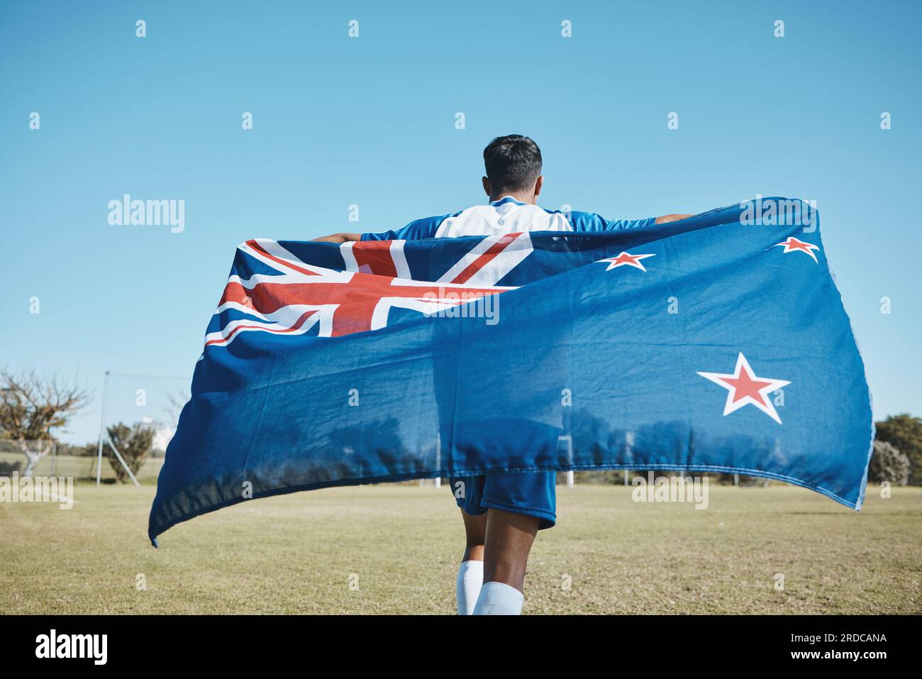 Run Man Flag Sky