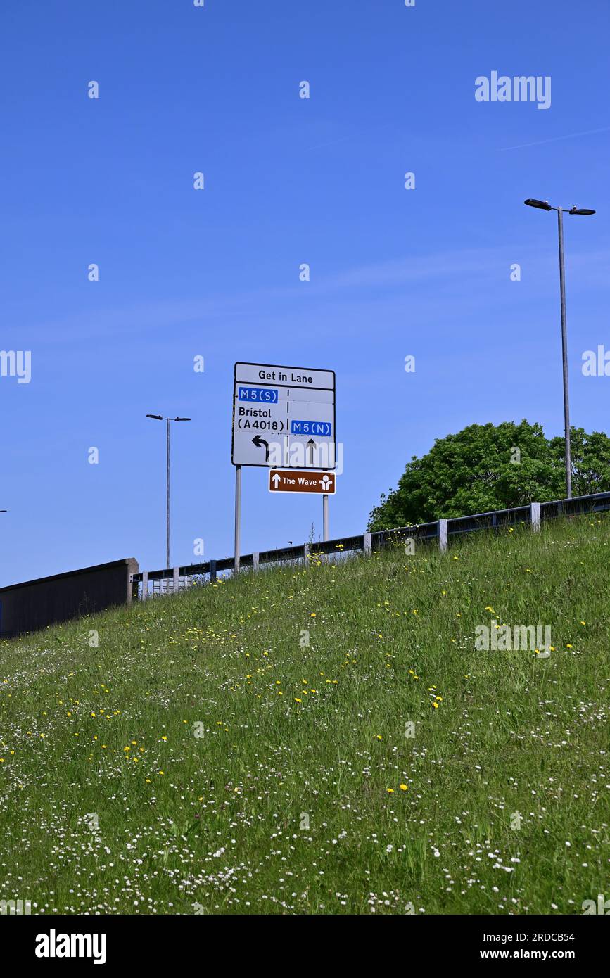 A Road Sign At The Mall Shopping Centre Cribbs Causeway Bristol Stock