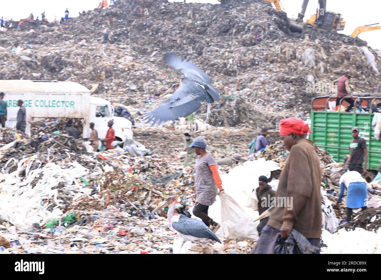 People are seen picking recyclables at the Dandora dumpsite. Nairobi ...