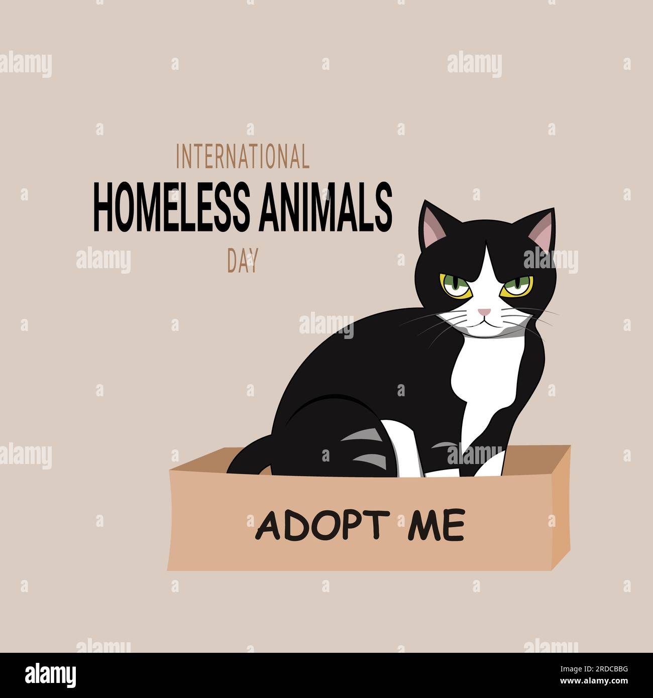 Cartoon illustration poor homeless dog hi-res stock photography and ...