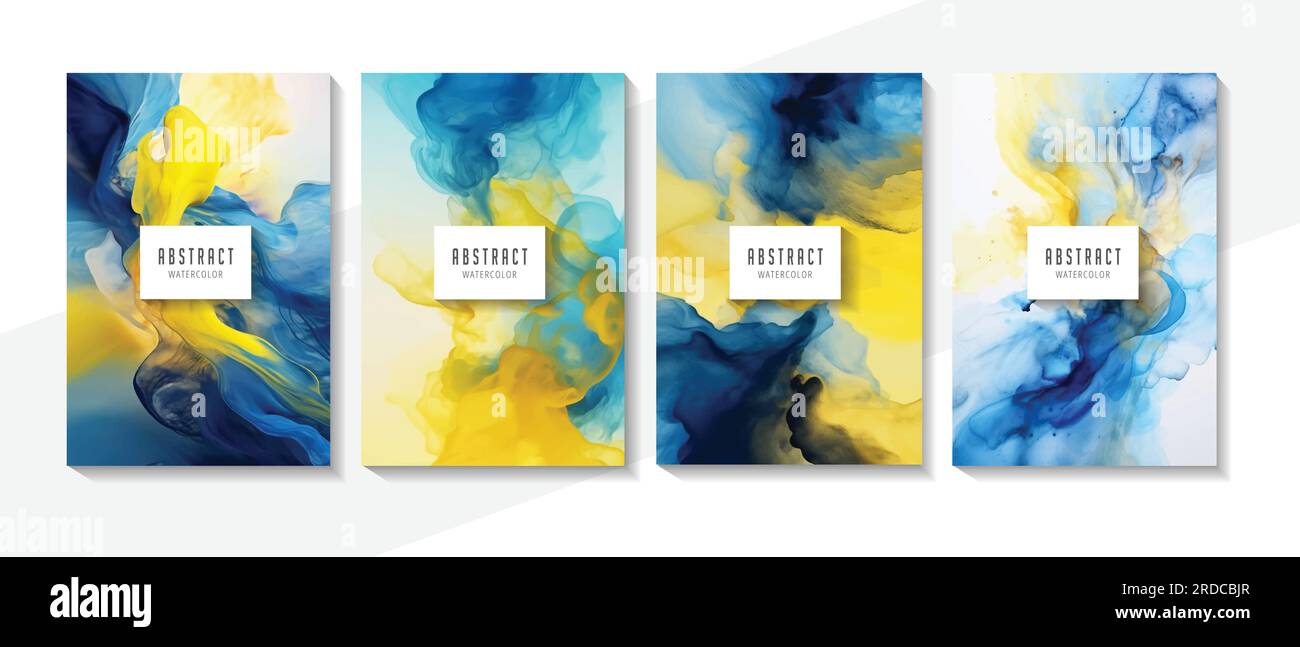 Abstract splashed watercolor textured background Stock Vector Image ...