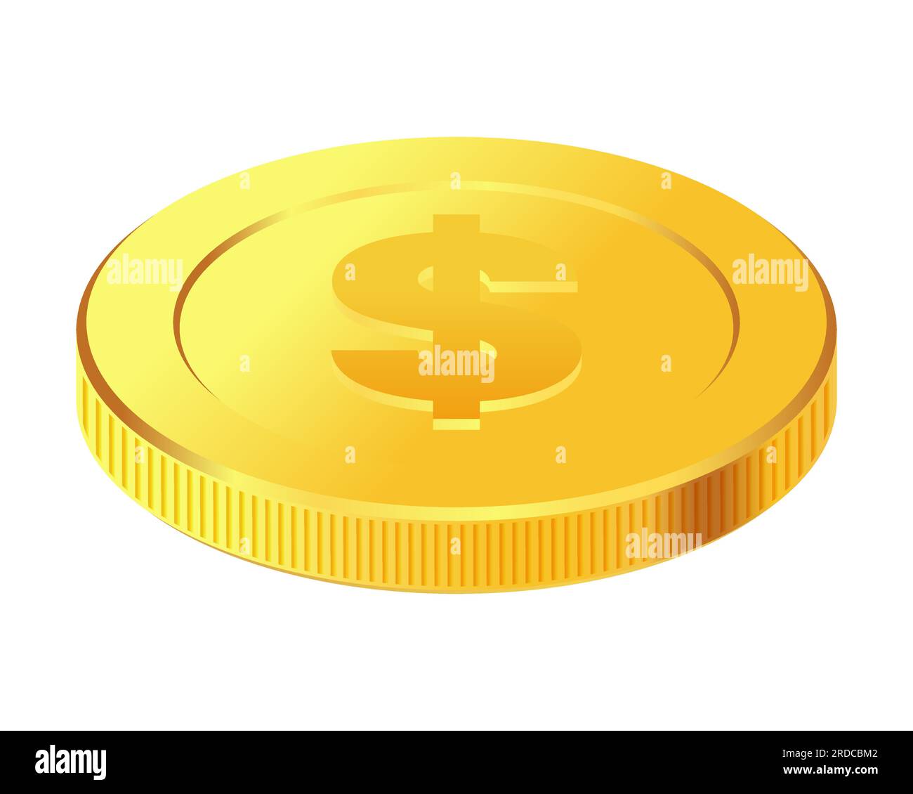 Golden money. Rotating gold coin Stock Vector Image & Art - Alamy