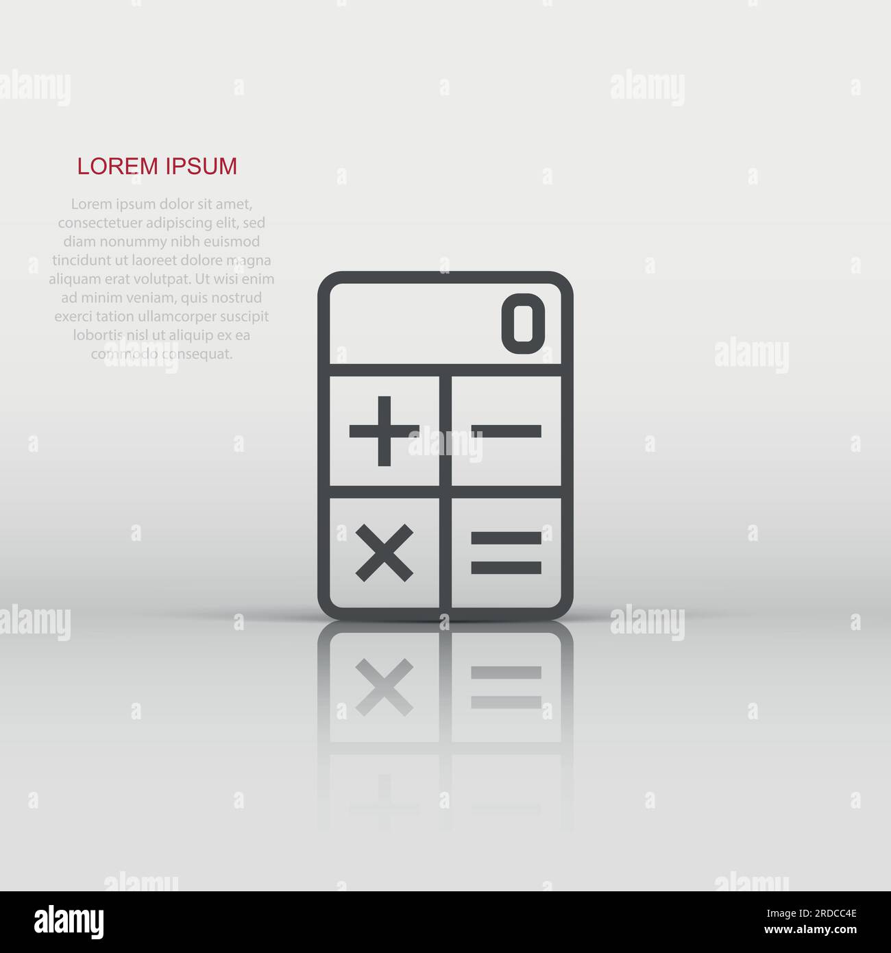 Calculator icon in flat style. Calculate vector illustration on white ...