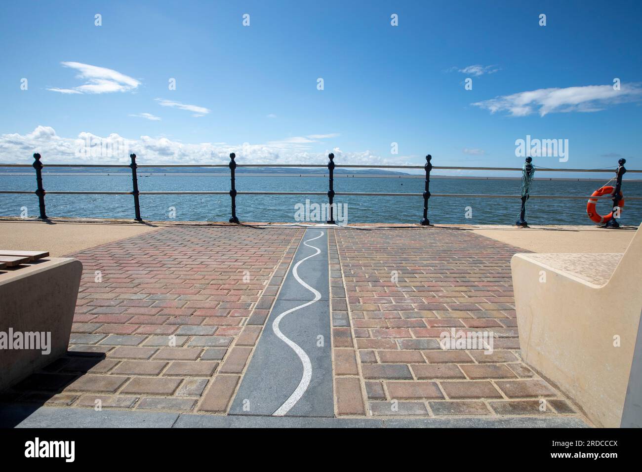 The recently completed flood defence systems and wall at West Kirby ...