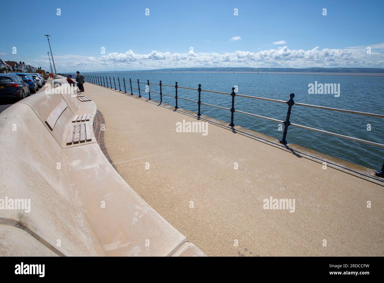 The recently completed flood defence systems and wall at West Kirby ...