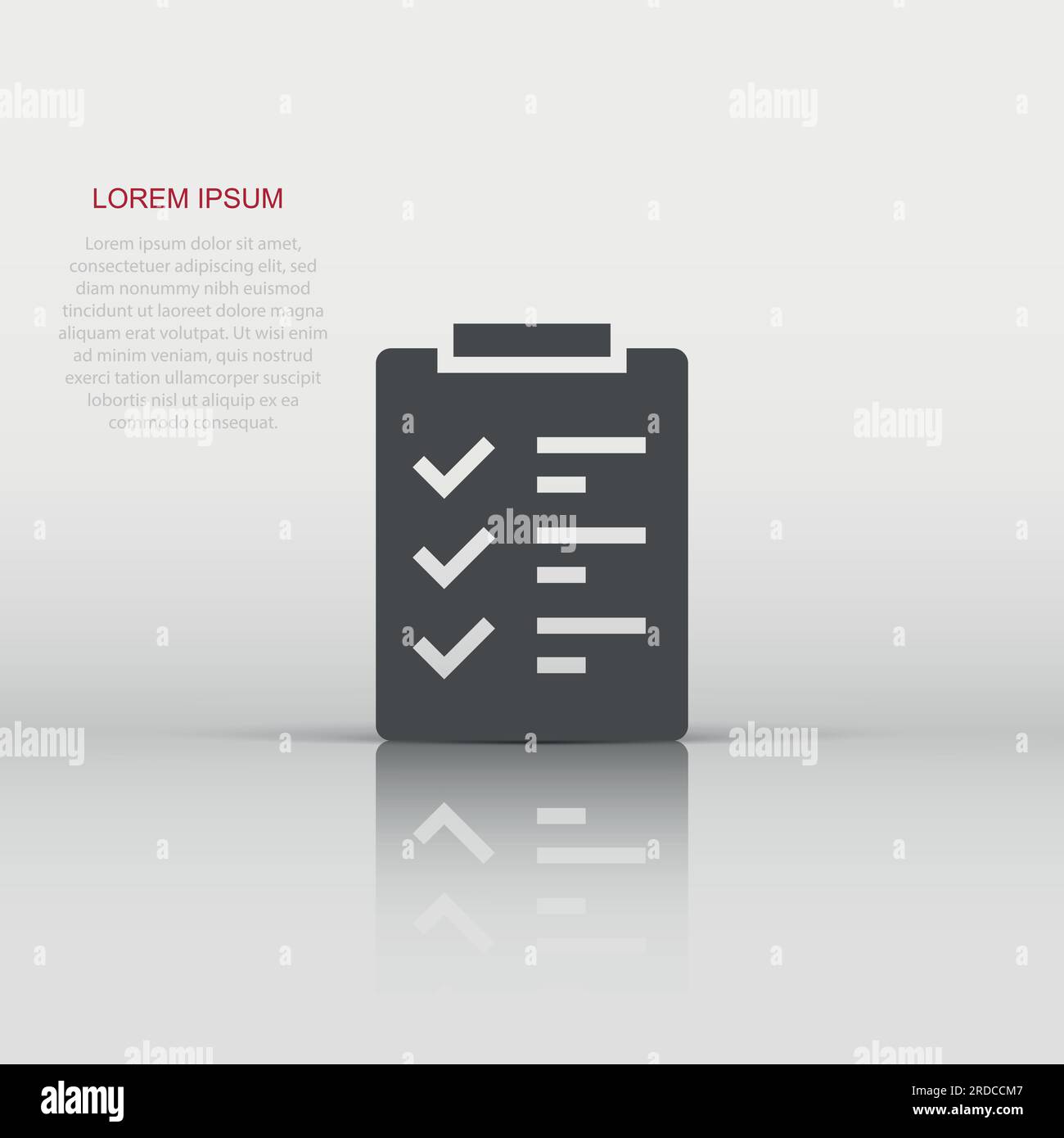 To do list icon in flat style. Document checklist vector illustration ...