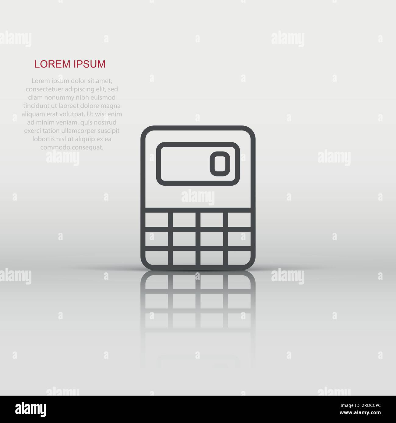 Calculator icon in flat style. Calculate vector illustration on white ...