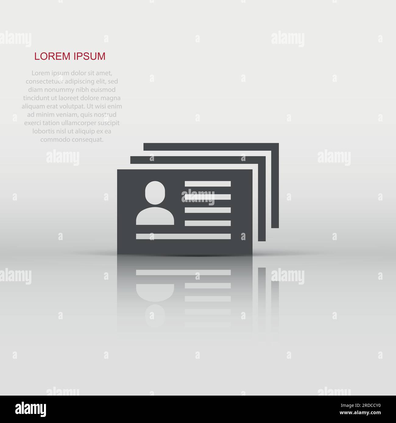 Resume icon in flat style. Contract document vector illustration on ...