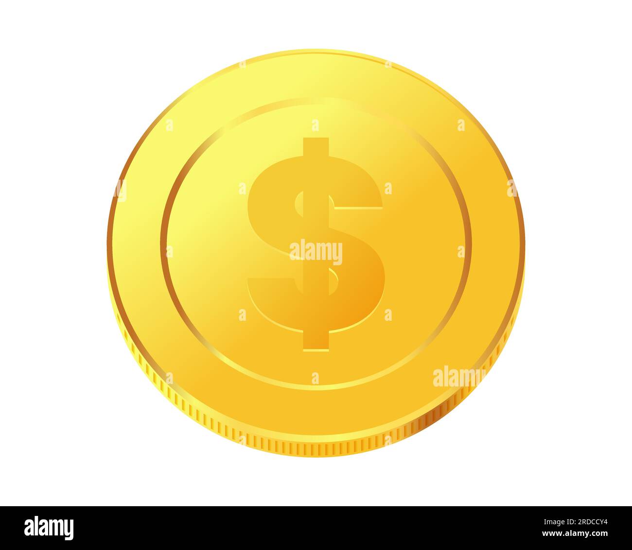 Golden money. Rotating gold coin Stock Vector Image & Art - Alamy