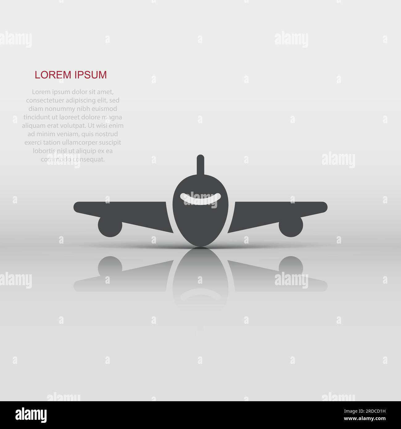Plane icon in flat style. Airplane vector illustration on white ...