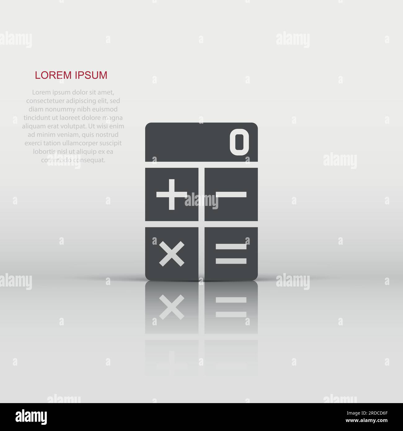 Calculator icon in flat style. Calculate vector illustration on white ...