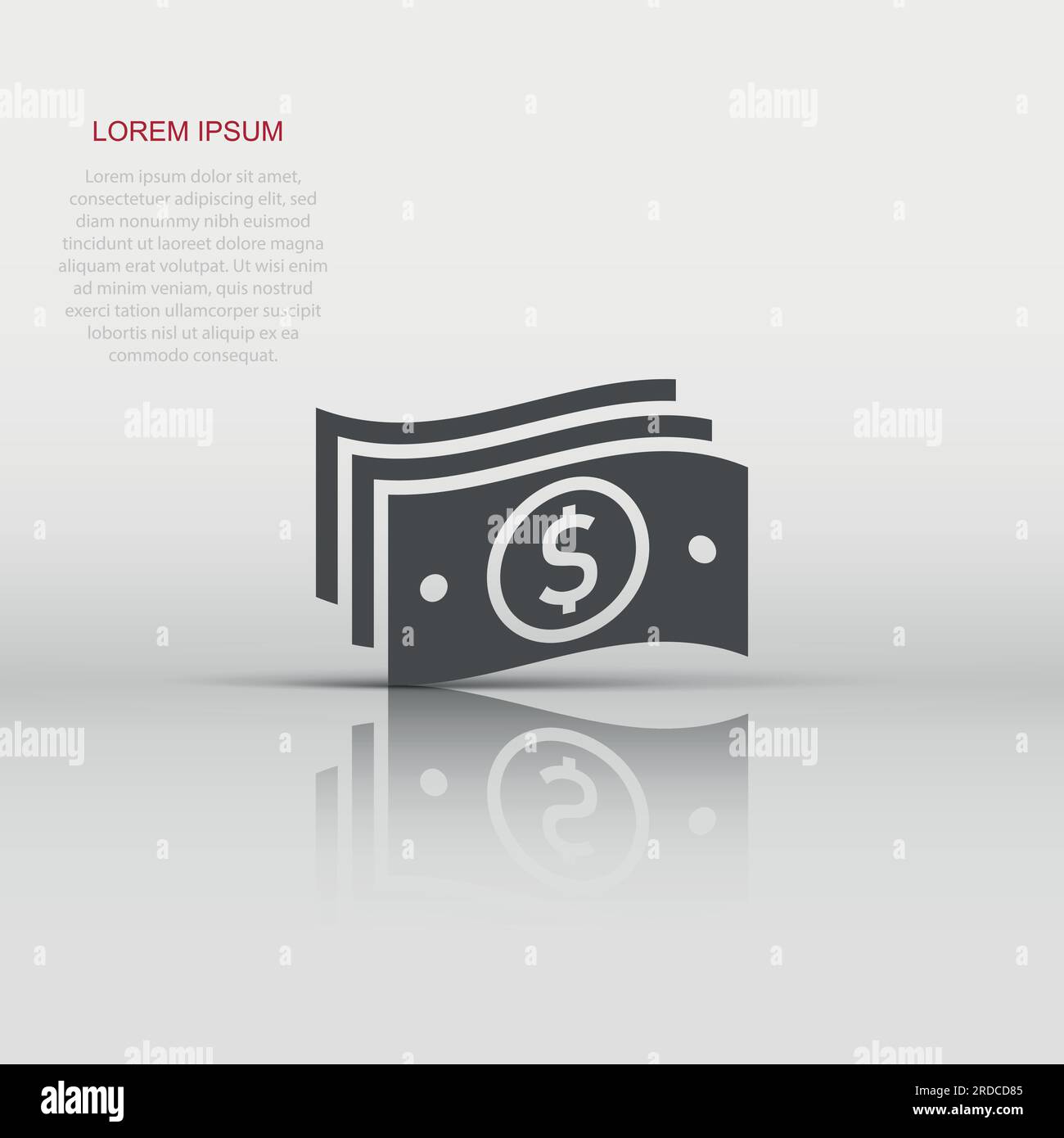 Money stack icon in flat style. Exchange cash vector illustration on ...