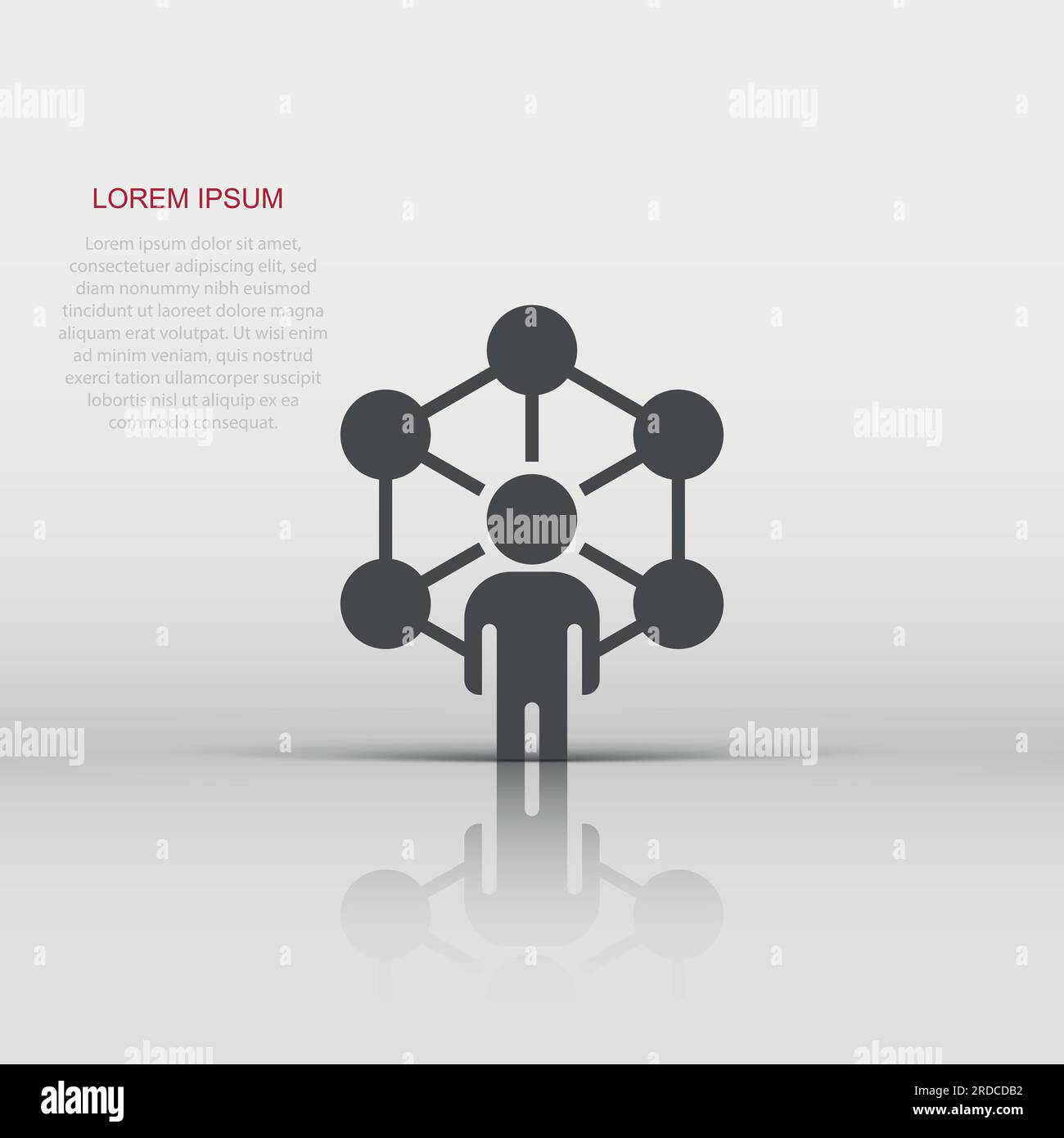 Corporate organization chart with business people vector icon in flat ...