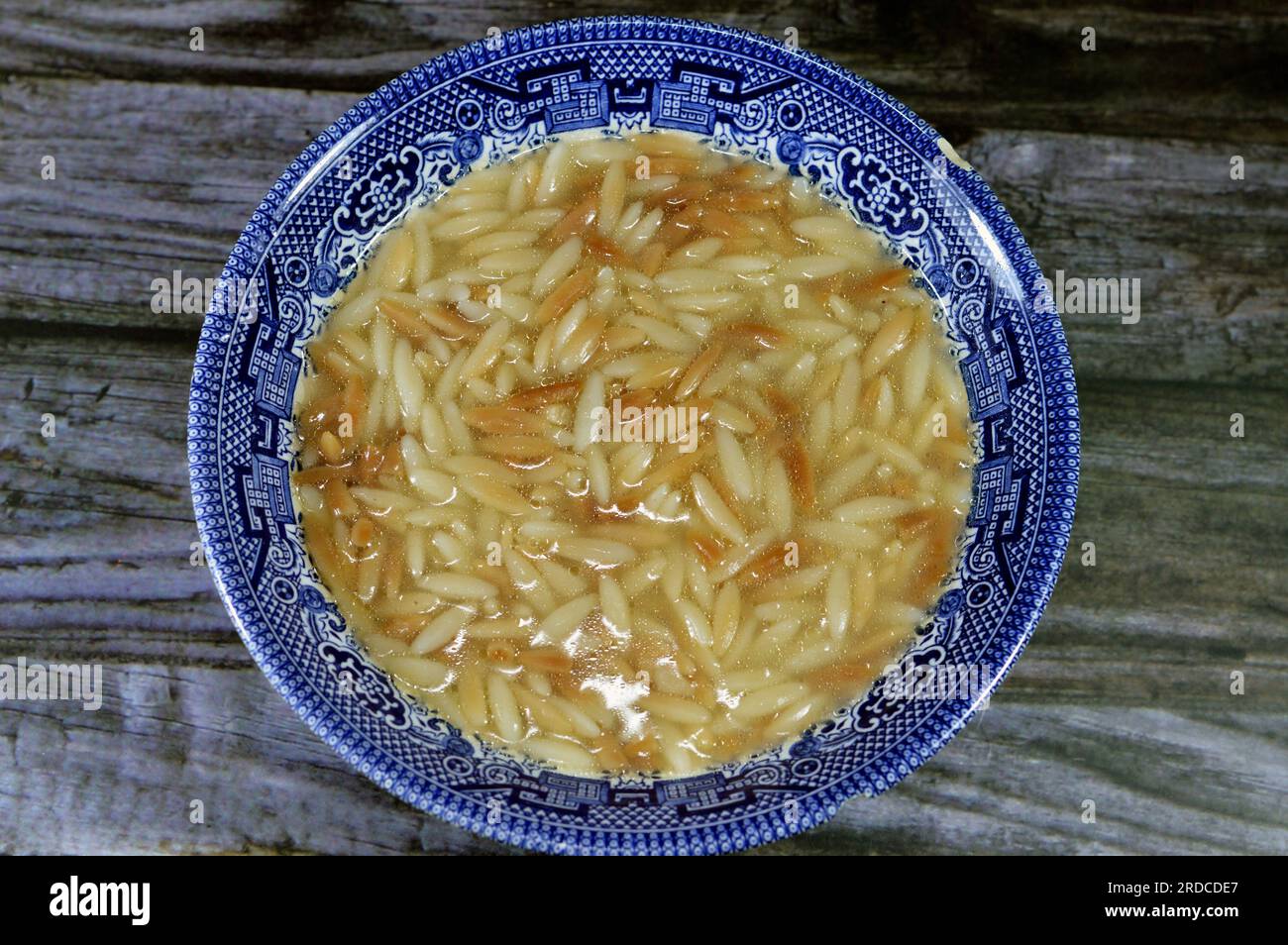 Middle Eastern Orzo Pasta Egyptian soup also known as Shorbet Lesan El ...