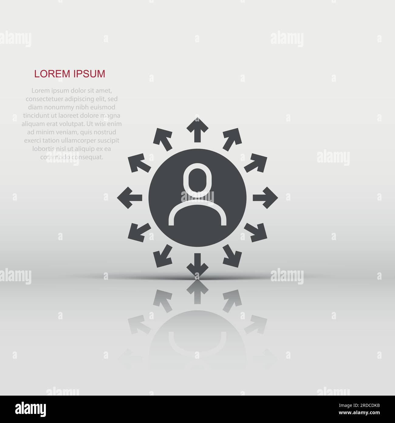 Mind awareness icon in flat style. Idea human vector illustration on ...