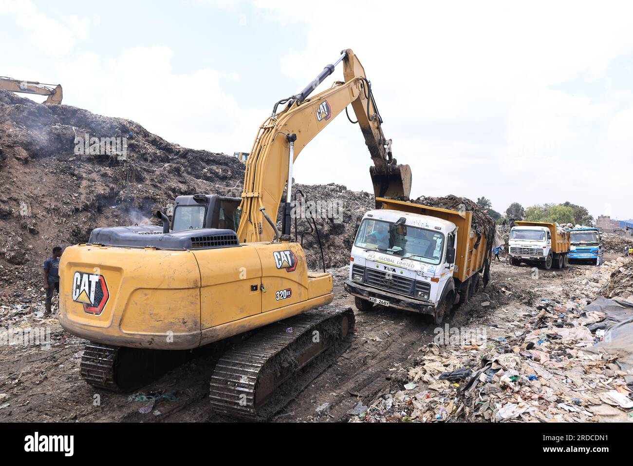 Nairobi, Kenya. 14th July, 2023. Excavators are seen working at the ...