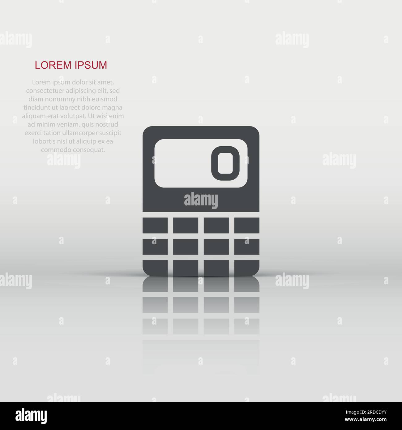 Calculator Icon In Flat Style Calculate Vector Illustration On White