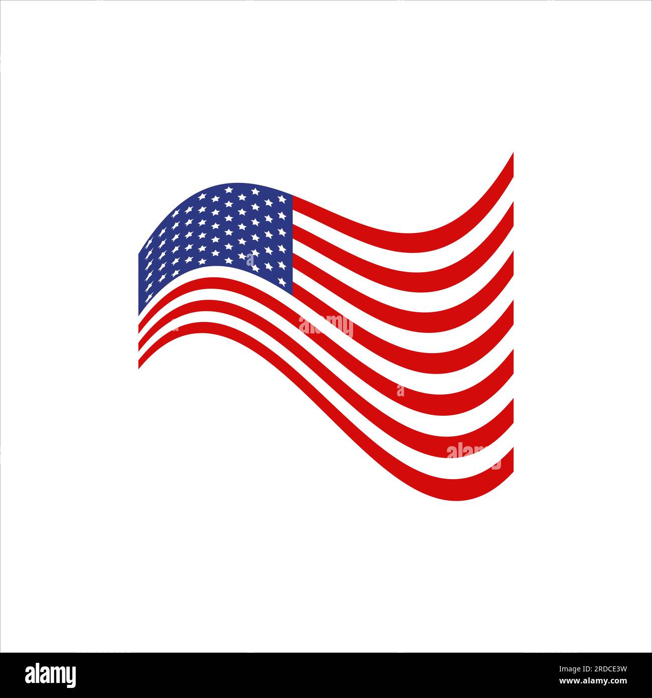 American flag, Patriotic symbol of the USA, Vector illustration of ...