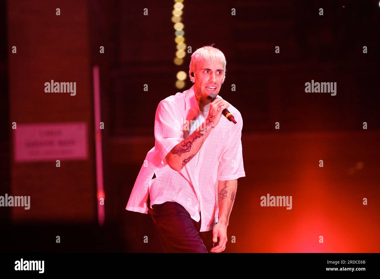 Rome, Italy. 18th July, 2023. Mr. Rain live on stage during Mr. Rain ...