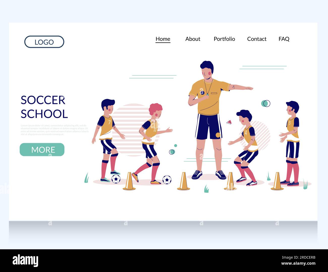 Child soccer team coach Stock Vector Images - Alamy