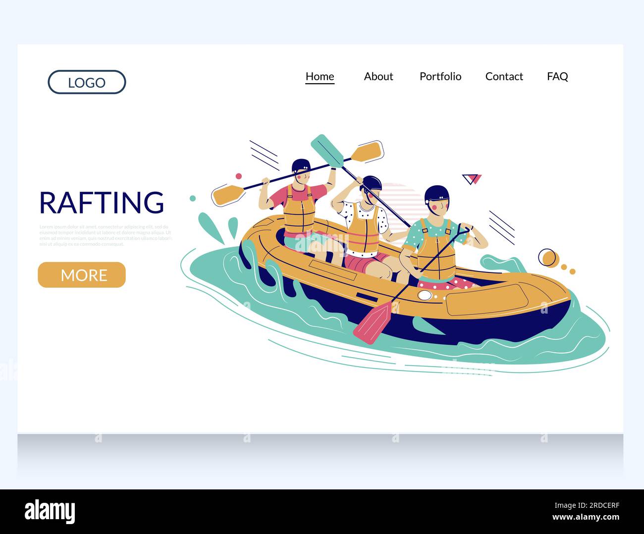Raft landing Stock Vector Images - Alamy