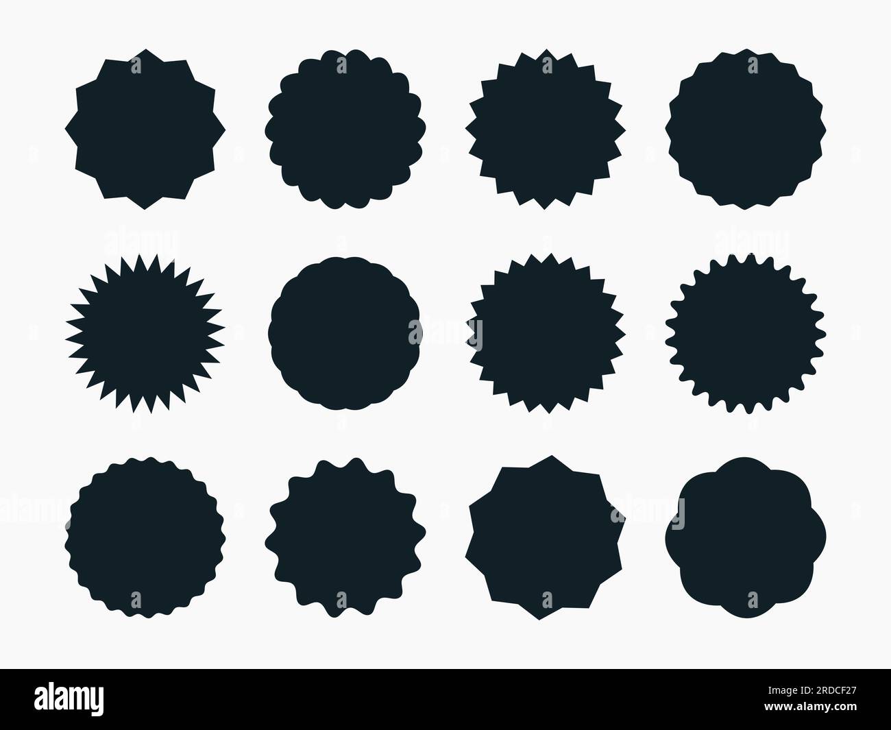 Set of round badges, flat design icons. Vector illustration Stock ...
