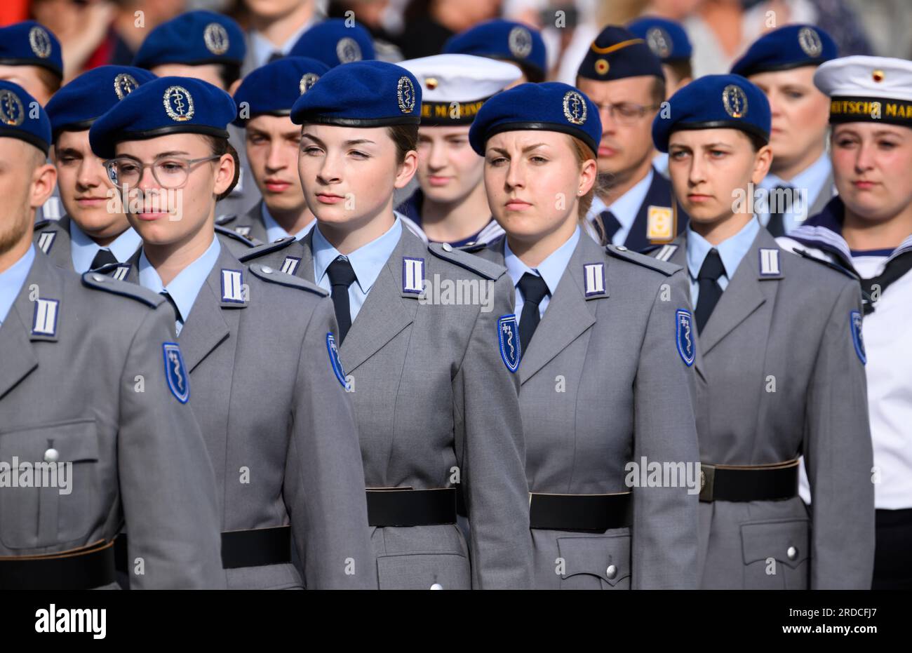 Berlin, Germany. 20th July, 2023. Recruits arrive for the ceremonial ...