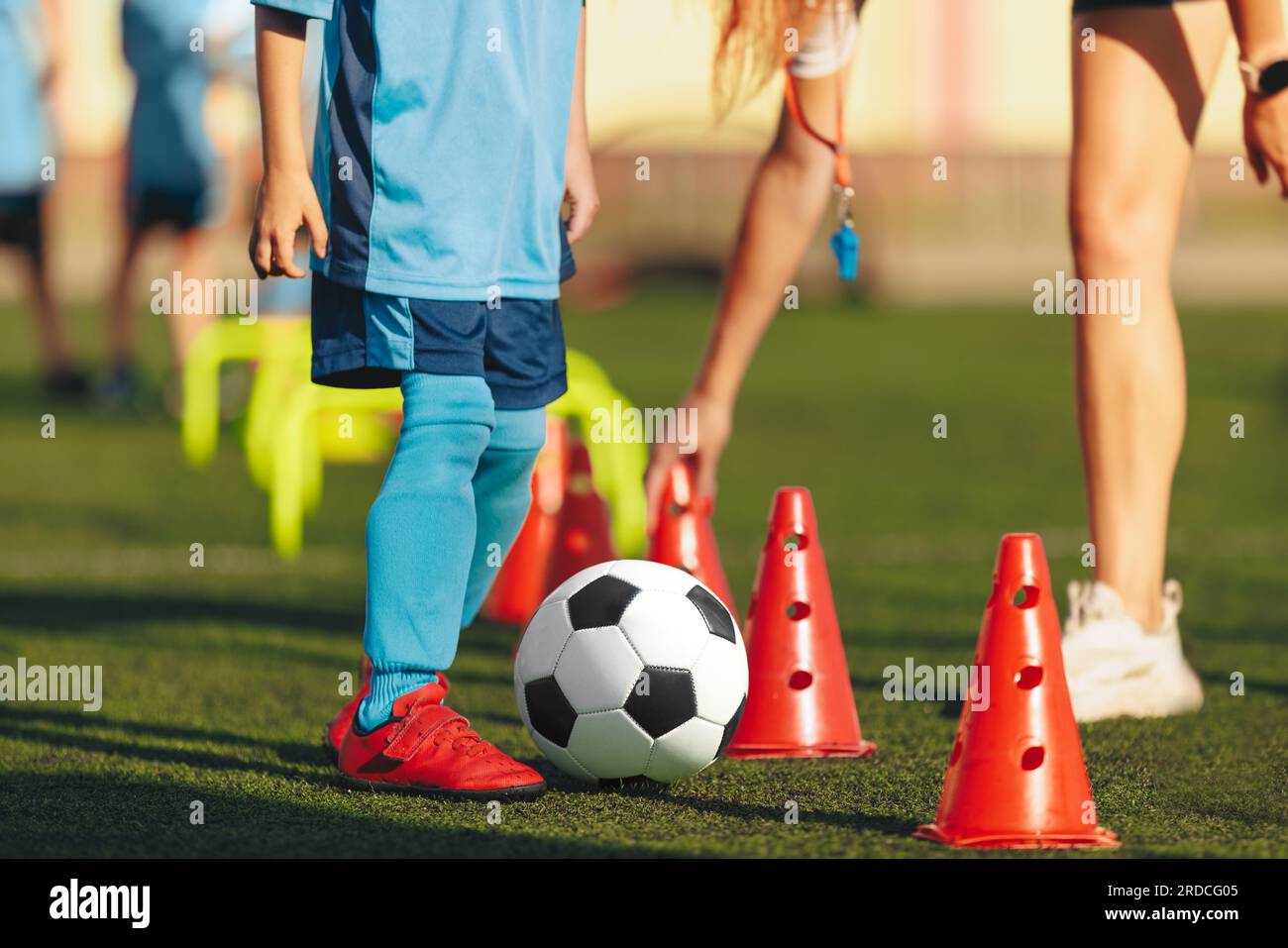 Soccer Drills: The Slalom Drill. Youth soccer practice drills. Physical ...