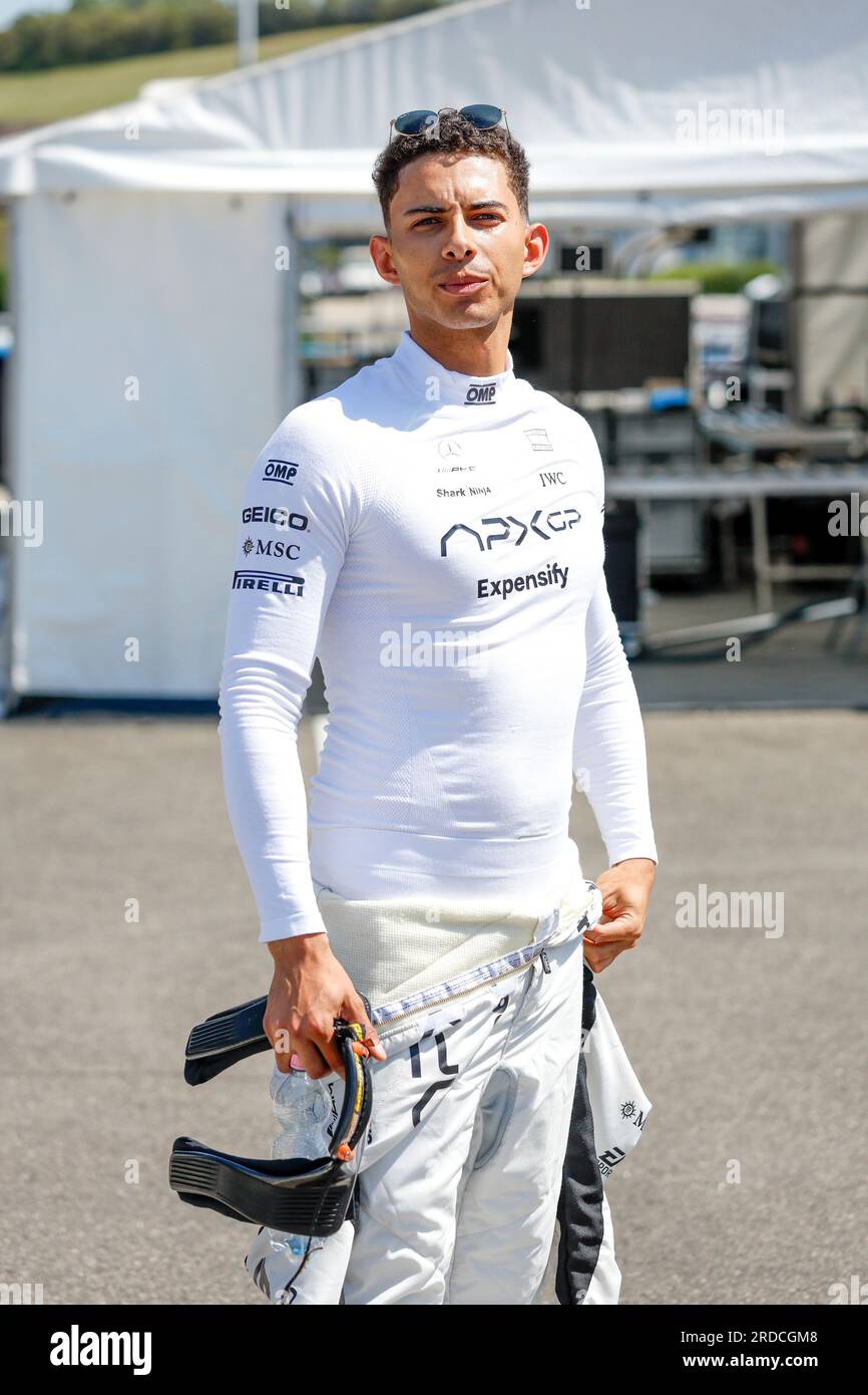 Budapest, Hungary. 20th July, 2023. Stunt driver of the fictional Apex ...