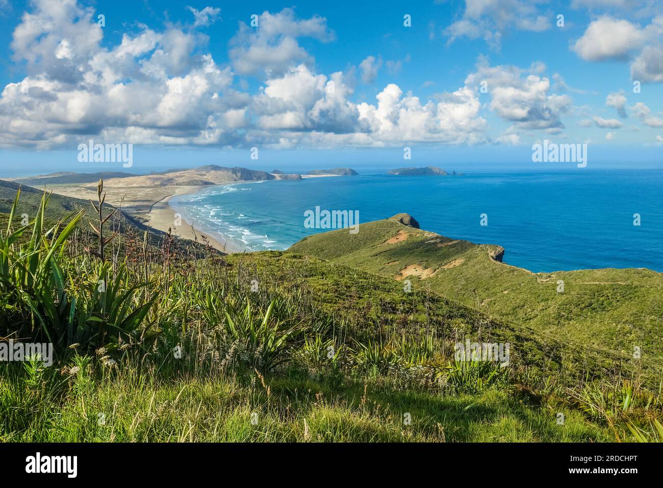 geography / travel, New Zealand, Northland, Kaitaia, view to the cloak ...