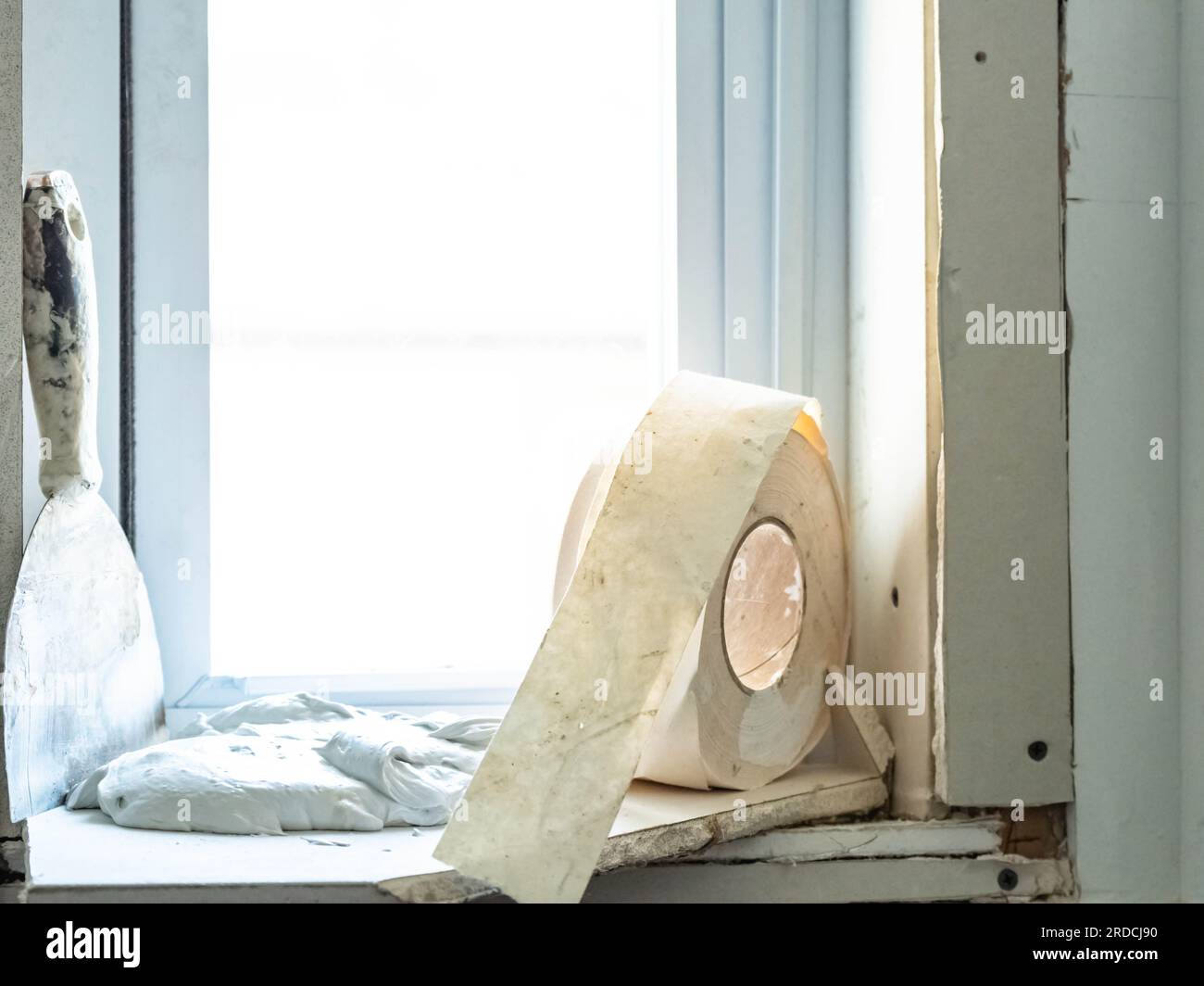 Home renovation new wall plaster interior work Stock Photo - Alamy
