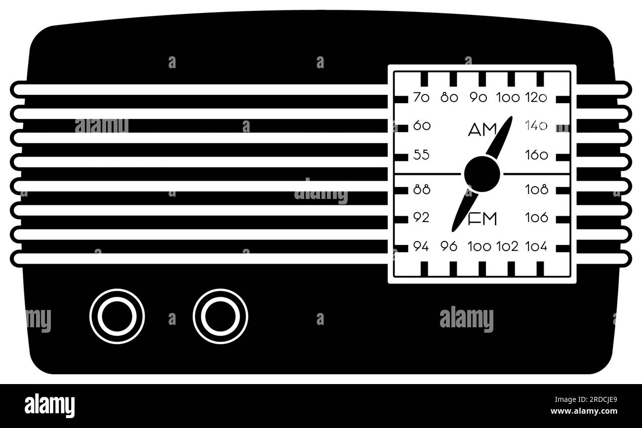 Retro radio icon silhouette hi-res stock photography and images - Alamy