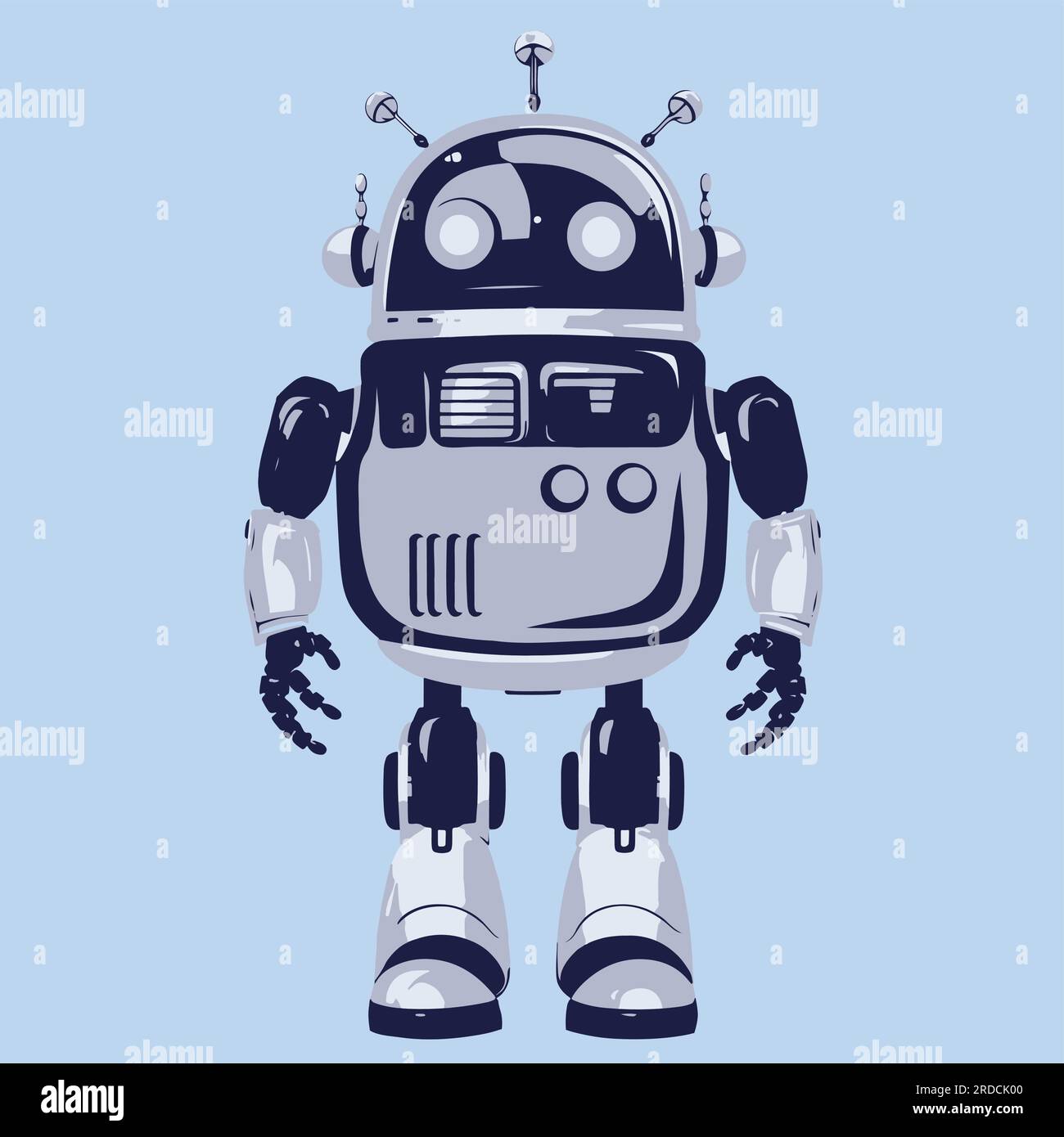 Vector drawing robot Stock Vector Image & Art - Alamy