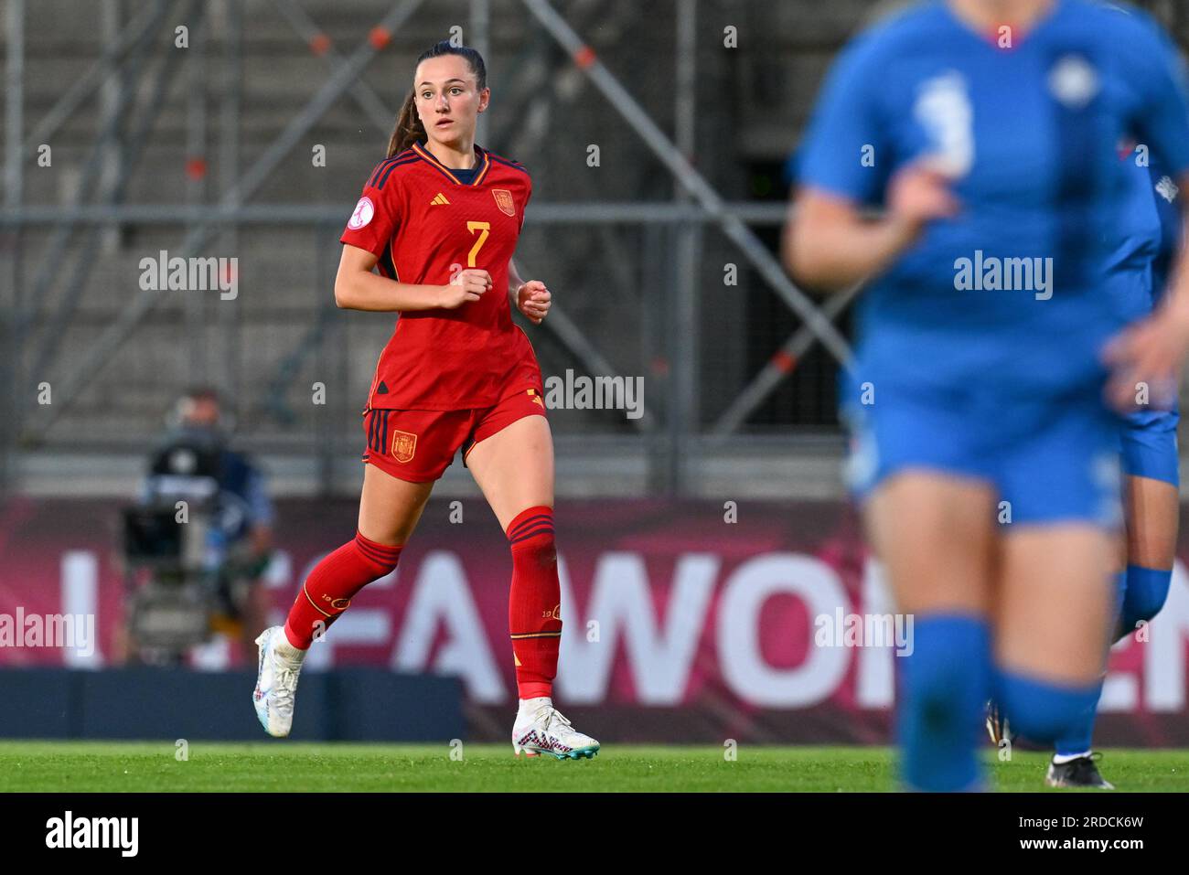 Jone Amezaga (7) of Spain pictured during a female soccer game between the national women under ...