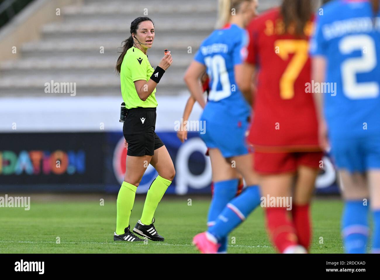 referee Jelena Cvetkovic pictured during a female soccer game between ...