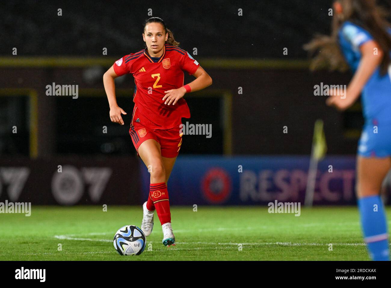 Martina Fernandez (2) of Spain pictured during a female soccer game ...