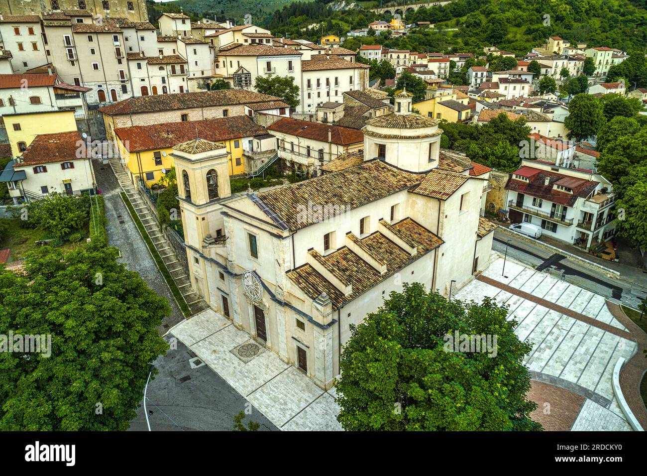 Aerial view of the church Sanctuary of S. Gemma. The church is a place ...