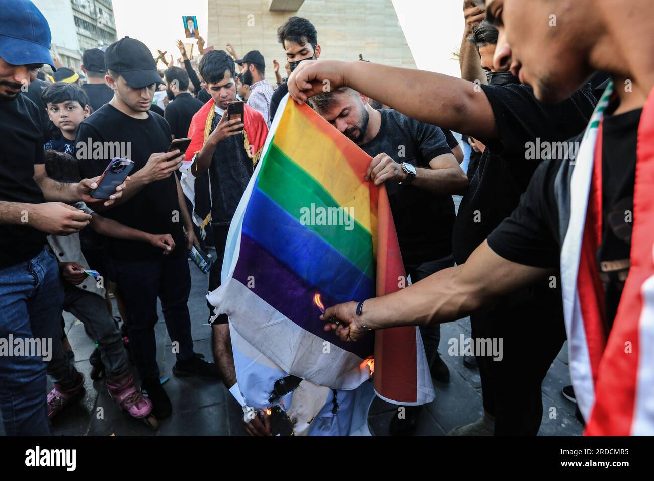 Baghdad, Iraq. 20th July, 2023. Supporters of the Popular Mobilization ...
