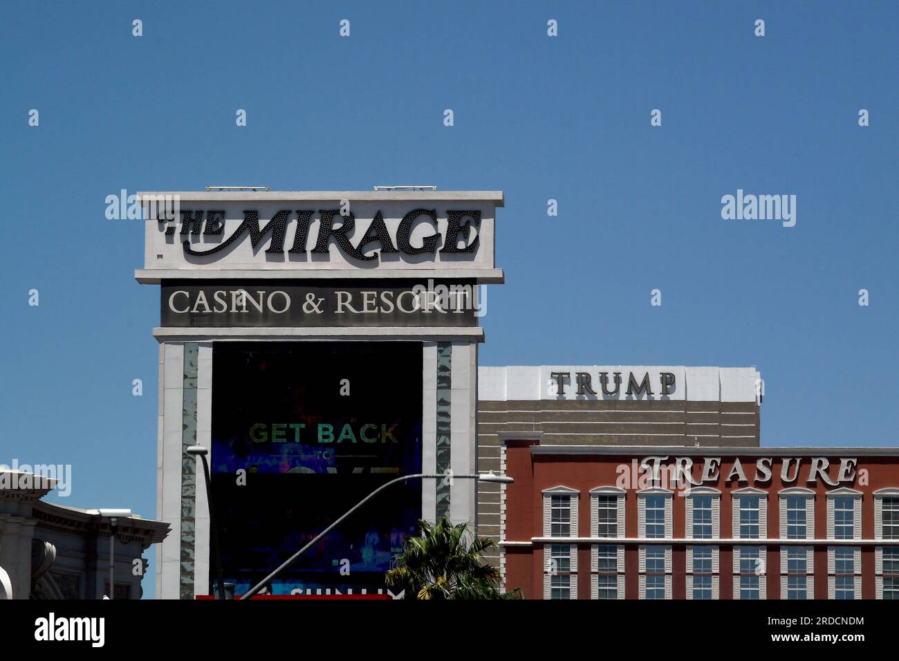 Las Vegas, USA. 13th July, 2023. The main Mirage marquee, Trump ...