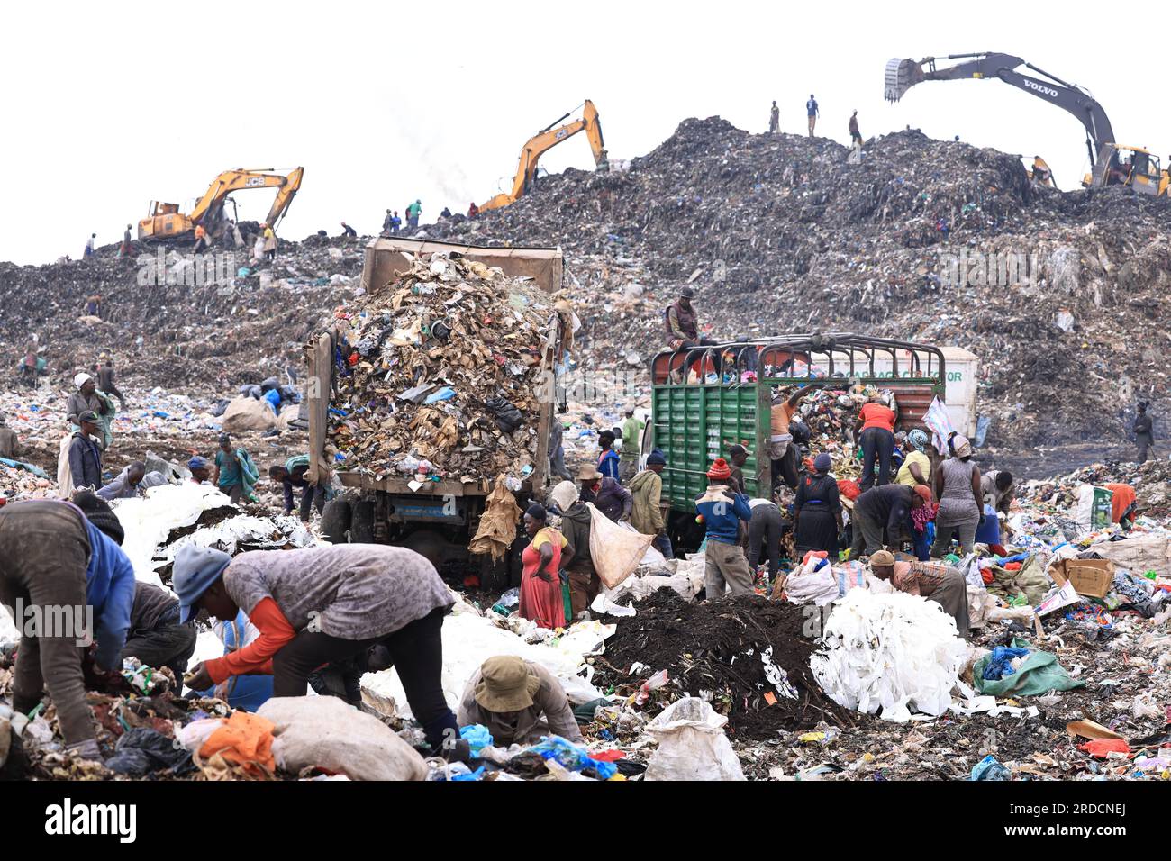 Nairobi, Kenya. 14th July, 2023. People are seen picking recyclables at ...