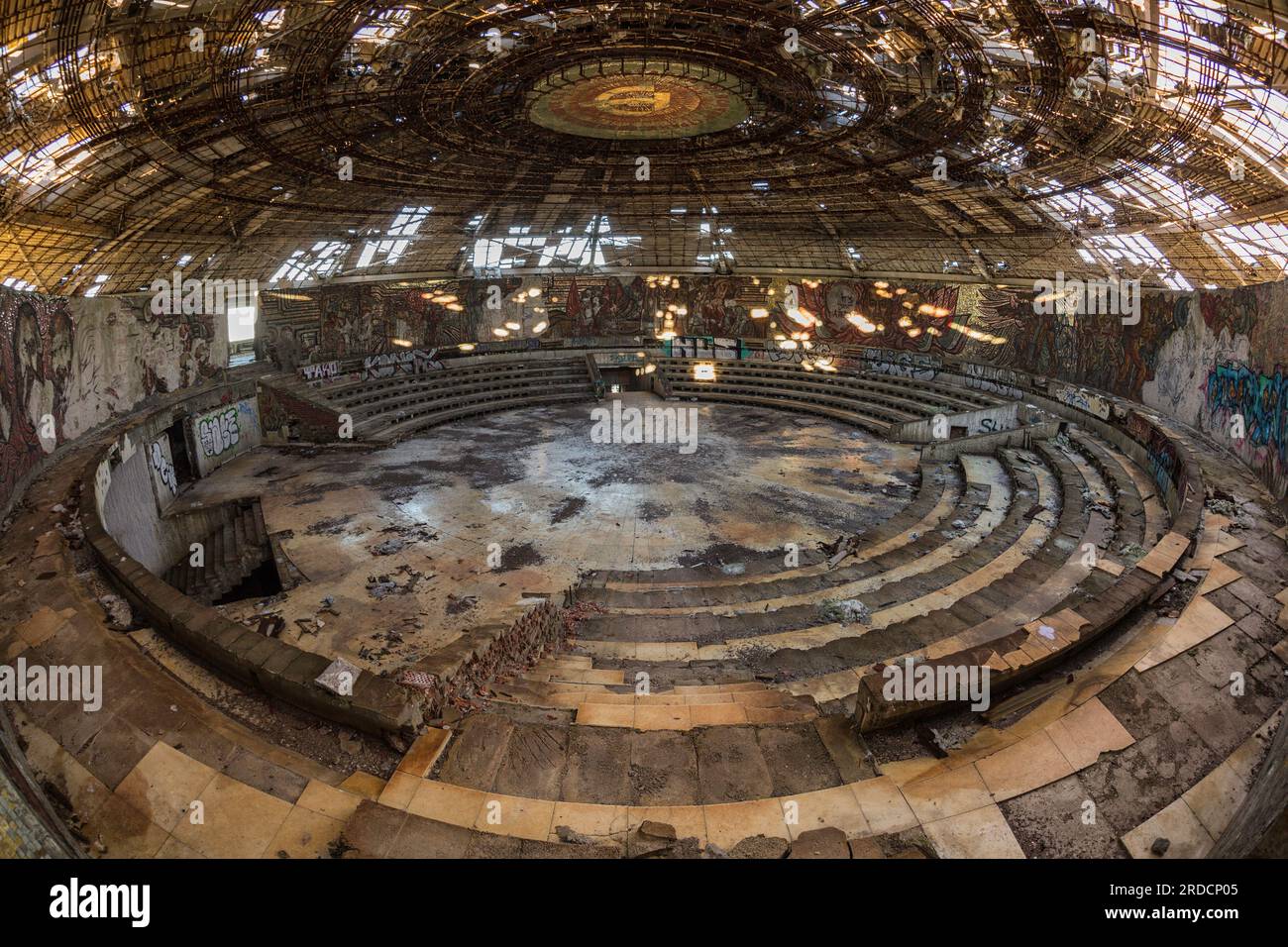 Interior of Buzludzha Monument, Buzludzha Peak, Balkan Mountain ...