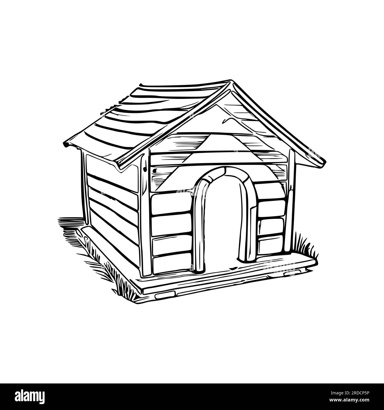 Dog House Coloring Page