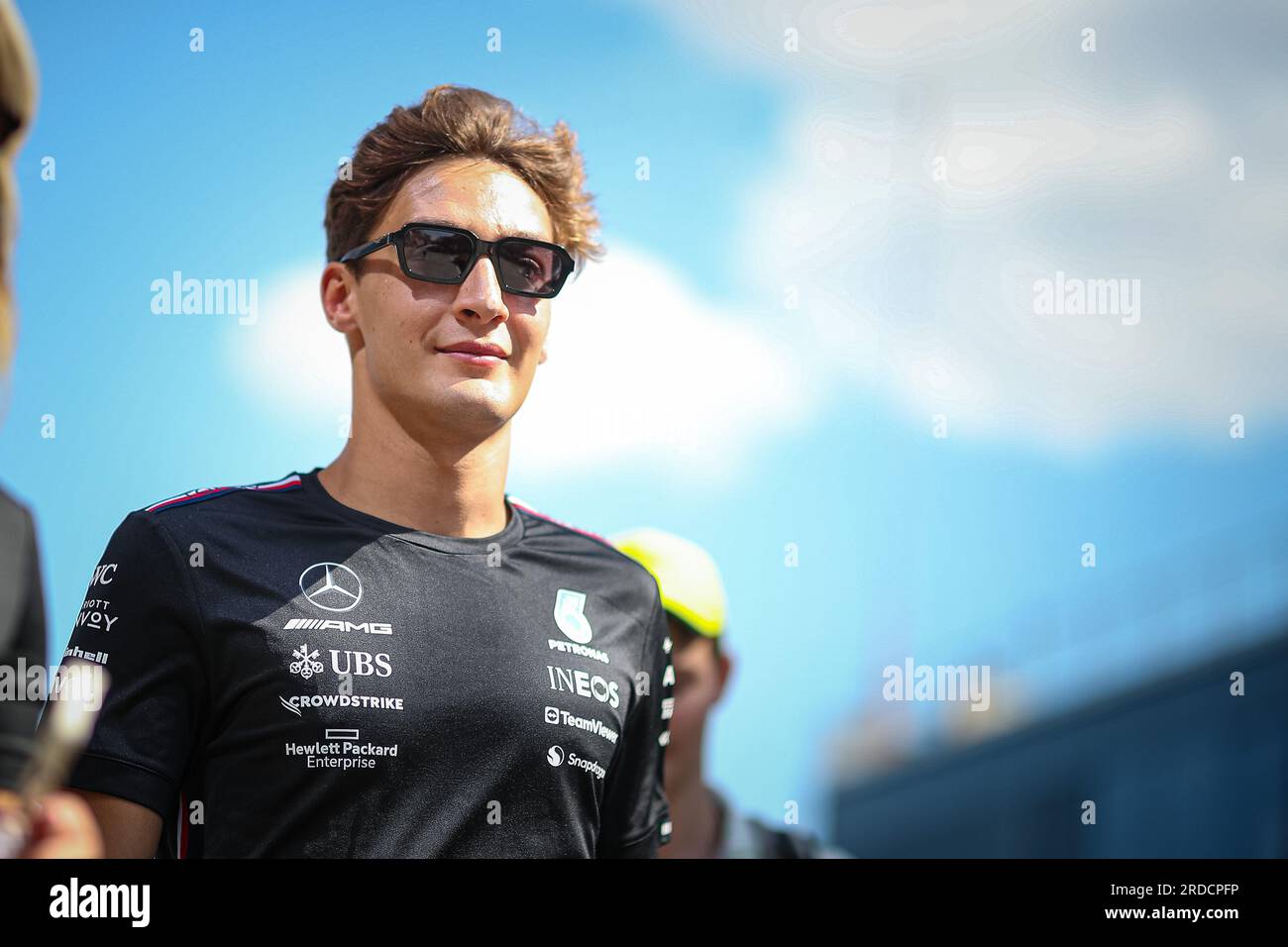#63 George Russell, (GRB) AMG Mercedes Ineos during the Hungarian GP ...
