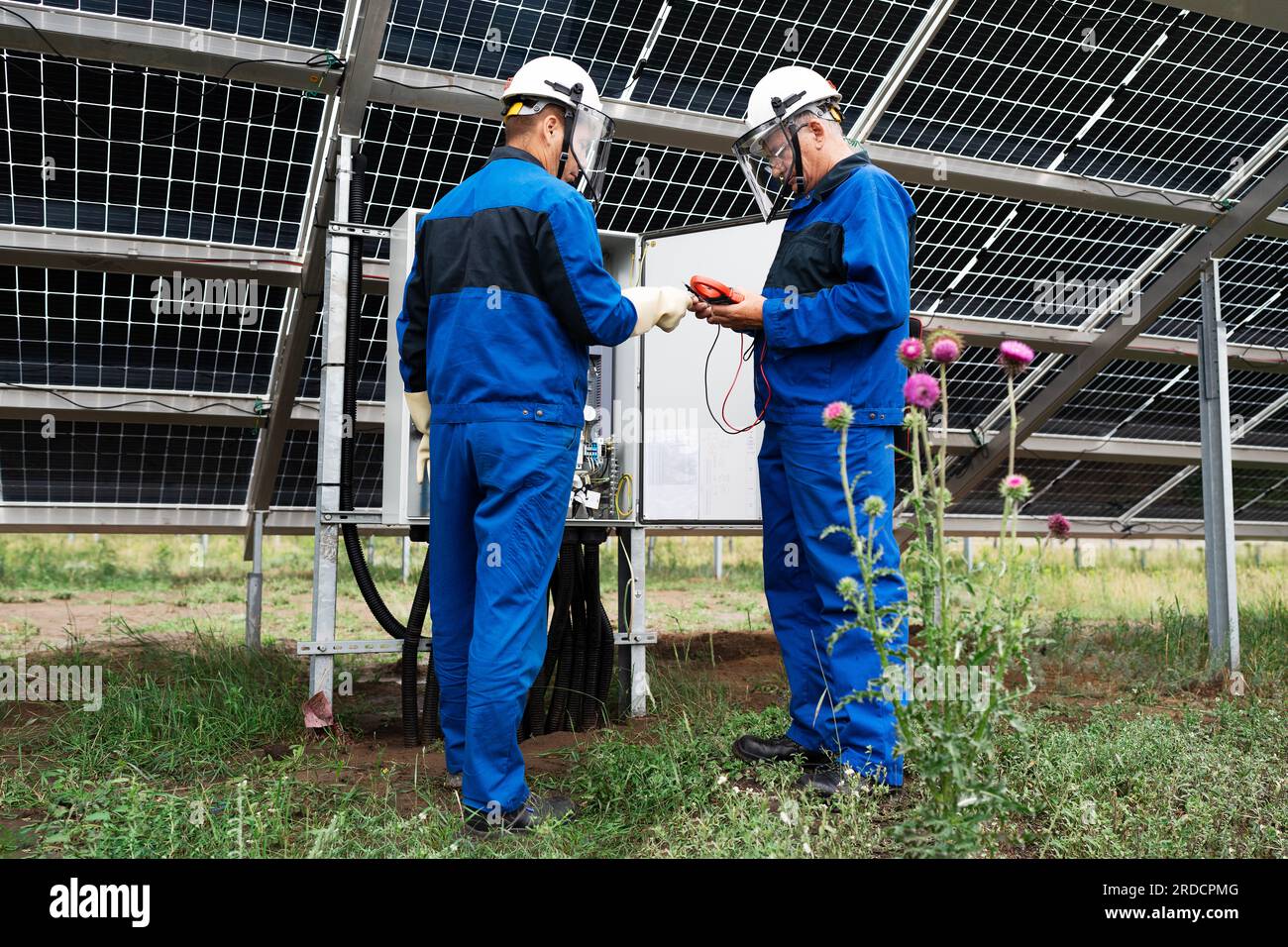 Electrical engineers working solar power hi-res stock photography and ...