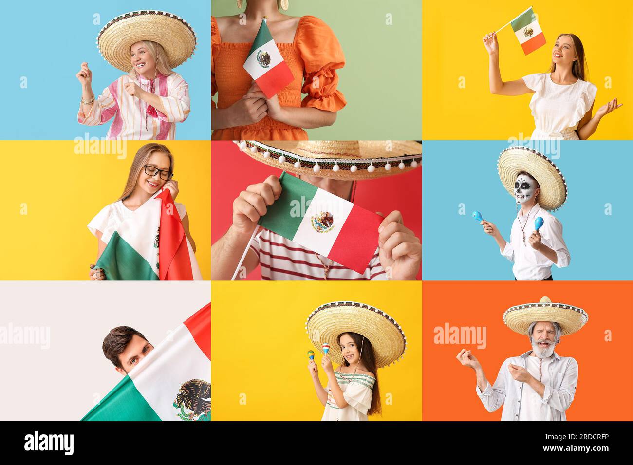 Hispanic Flags Collage