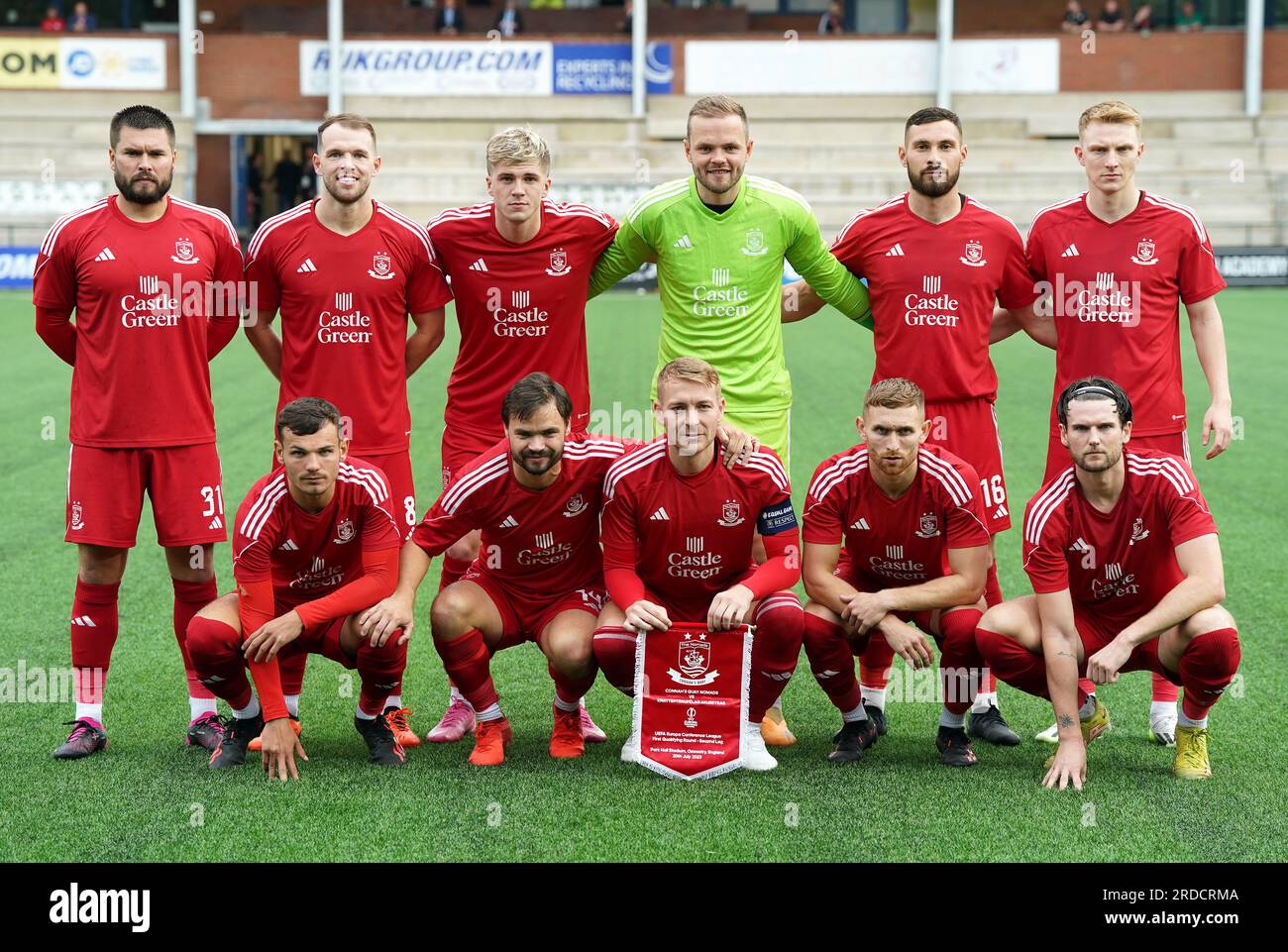 A Connah's Quay Nomads team group photo ahead of the UEFA Europa Conference League first ...
